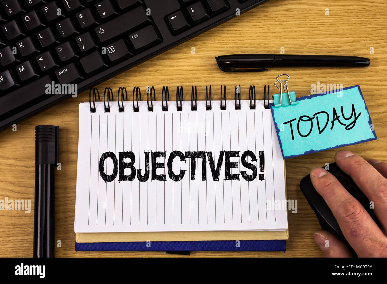 Text sign showing Objectives Motivational Call. Conceptual photo Goals ...