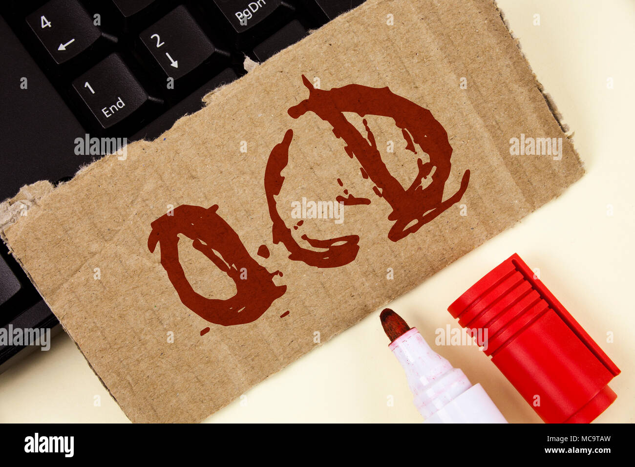 Text sign showing Ocd. Conceptual photo Obsessive Compulsive Disorder ...
