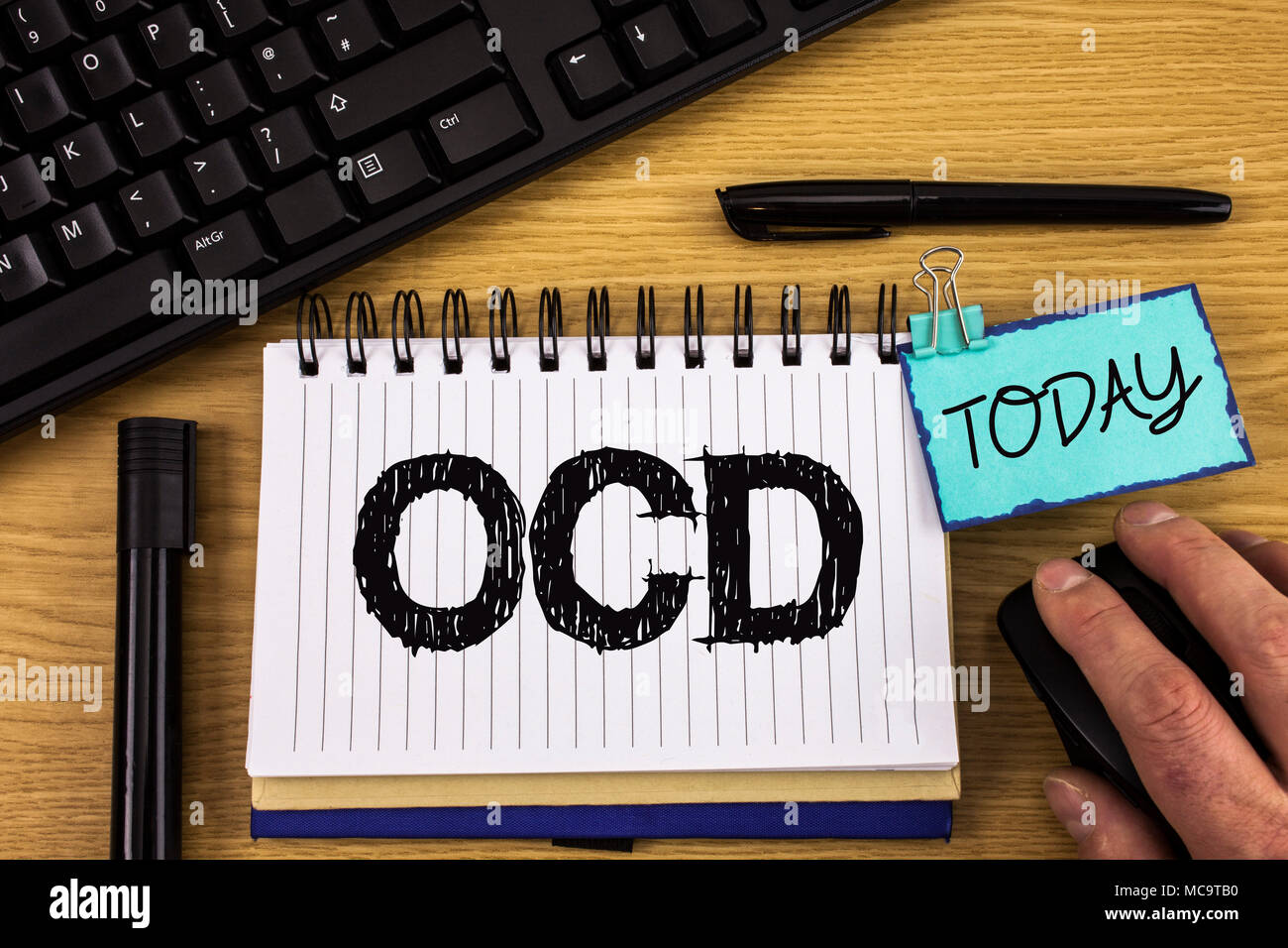 Text sign showing Ocd. Conceptual photo Obsessive Compulsive Disorder ...