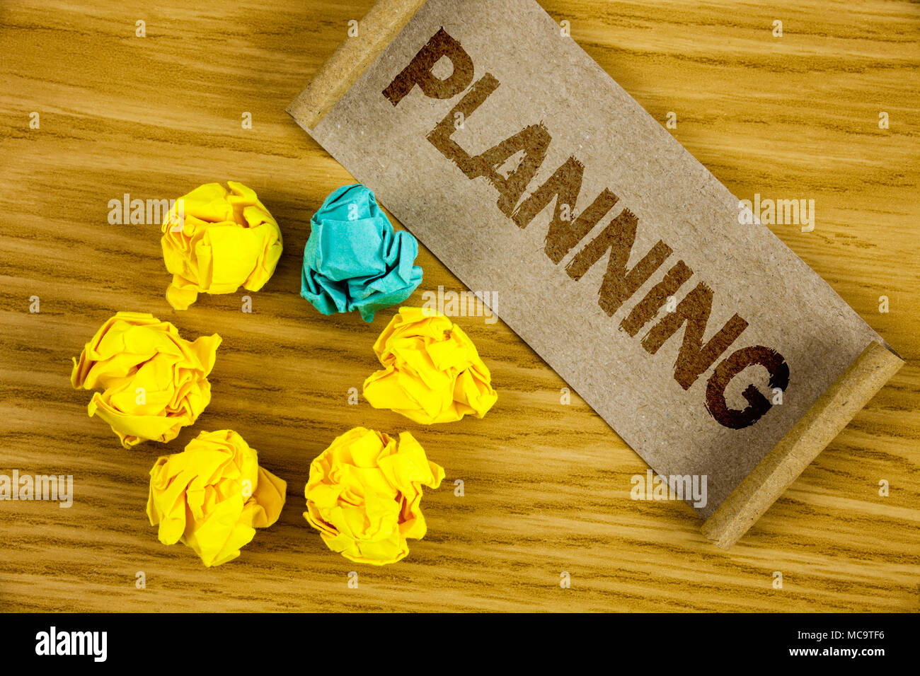 Text sign showing Planning. Conceptual photo Defining strategies for ...
