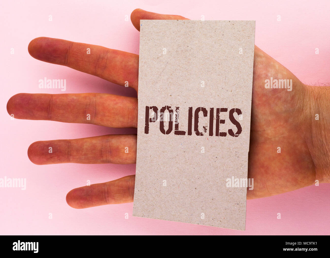 Text sign showing Policies. Conceptual photo Business Company or ...