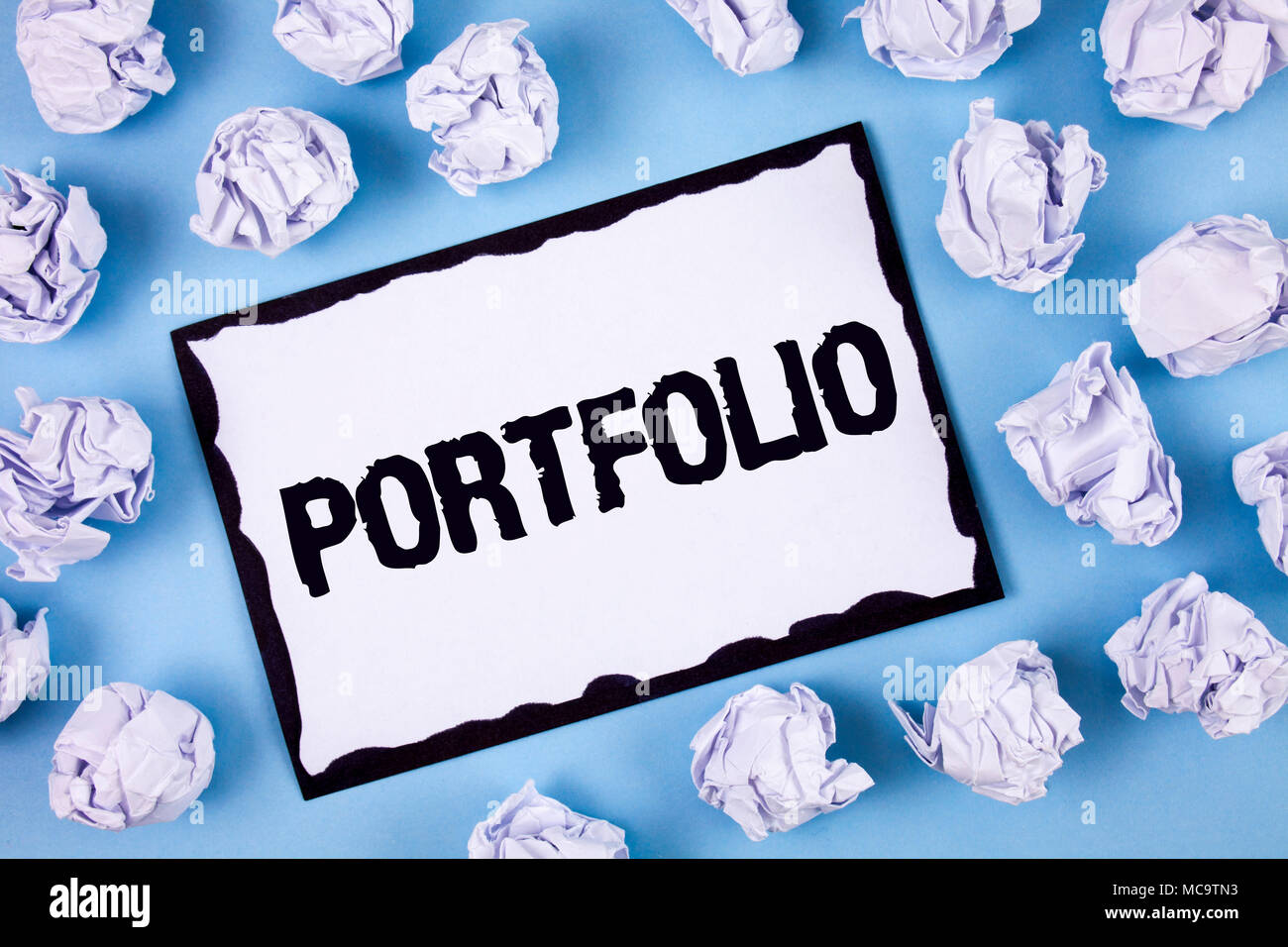 Word writing text Portfolio. Business concept for Examples of work used ...