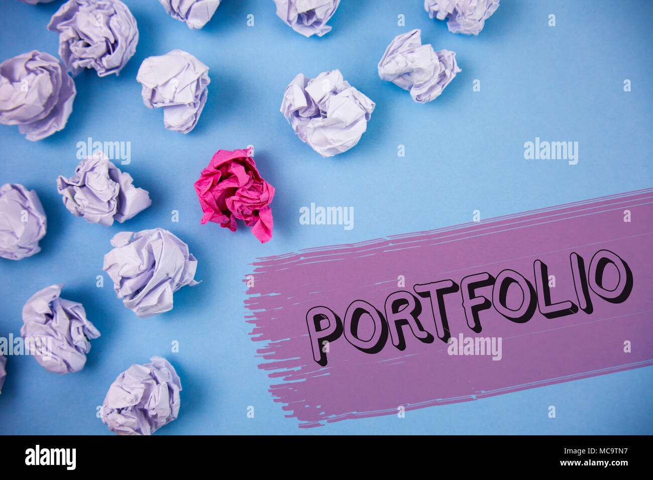 Word writing text Portfolio. Business concept for Examples of work used ...