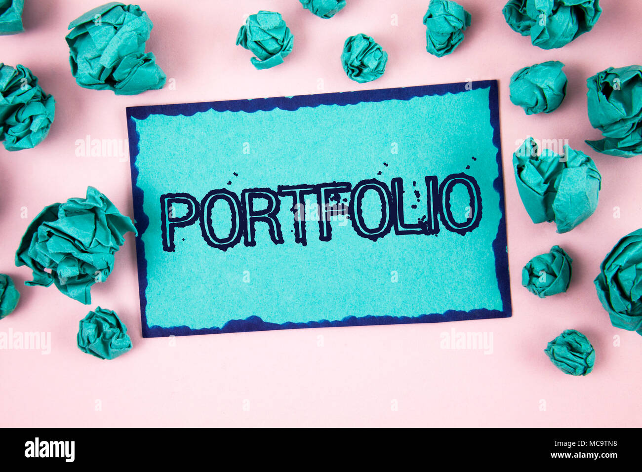 Writing note showing Portfolio. Business photo showcasing Examples of ...