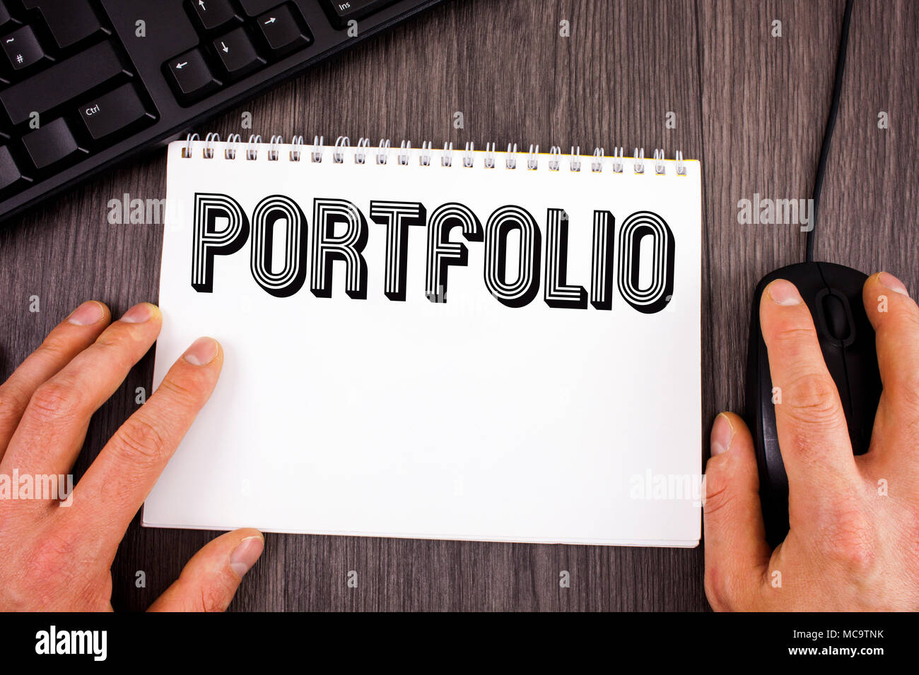 Writing note showing Portfolio. Business photo showcasing Examples of ...