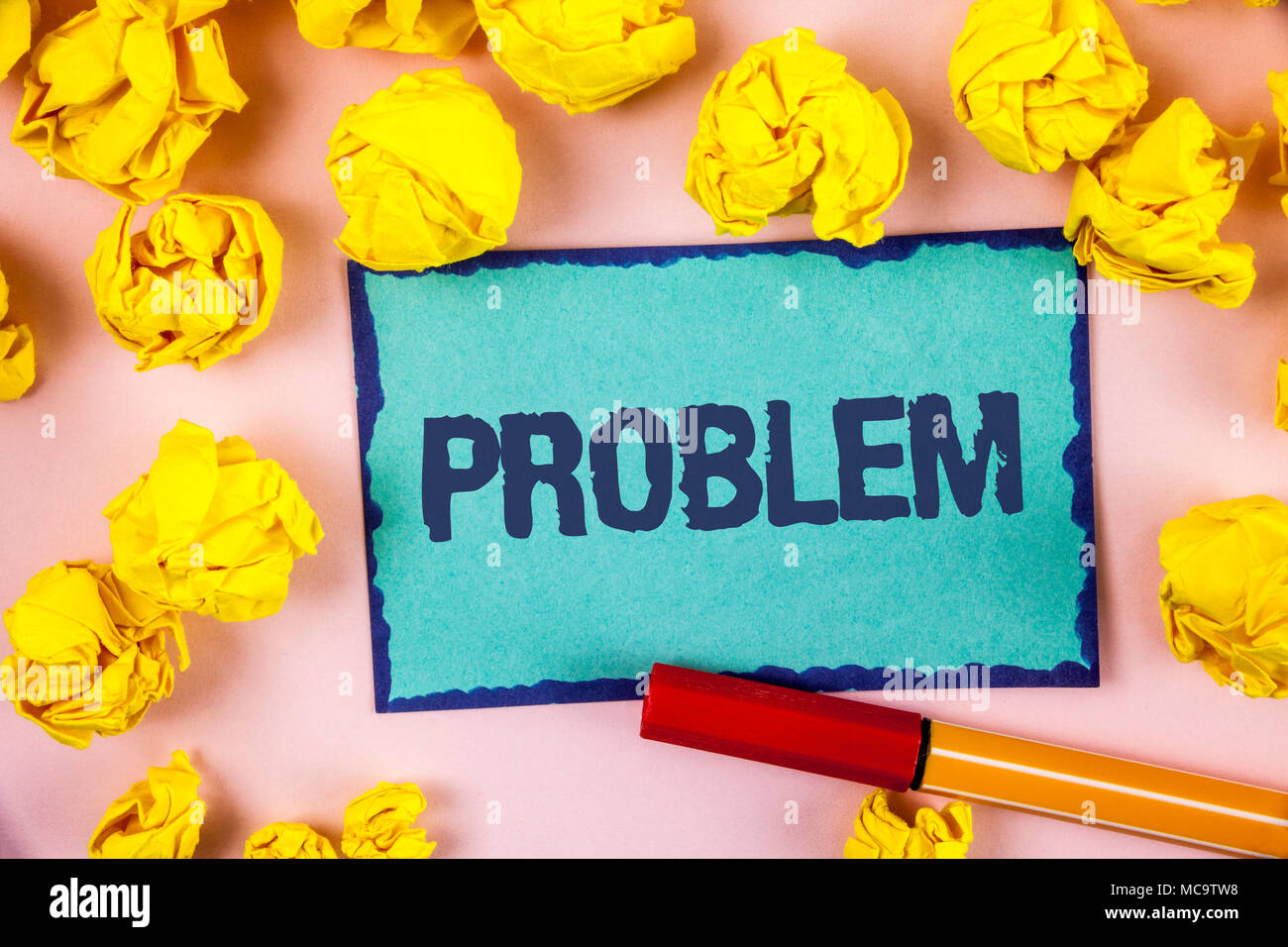 Writing note showing Problem. Business photo showcasing Trouble that ...