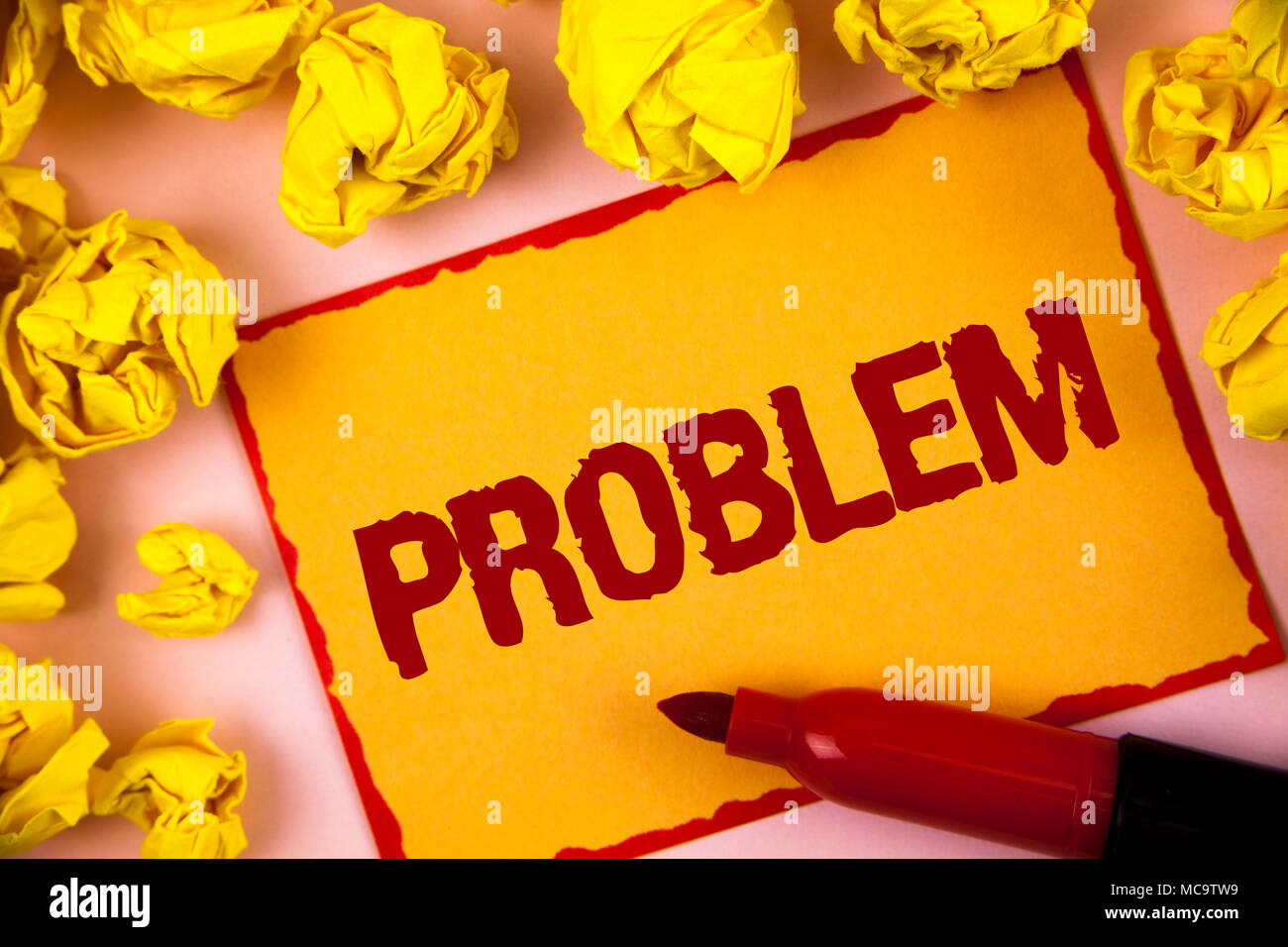 Writing note showing Problem. Business photo showcasing Trouble that ...