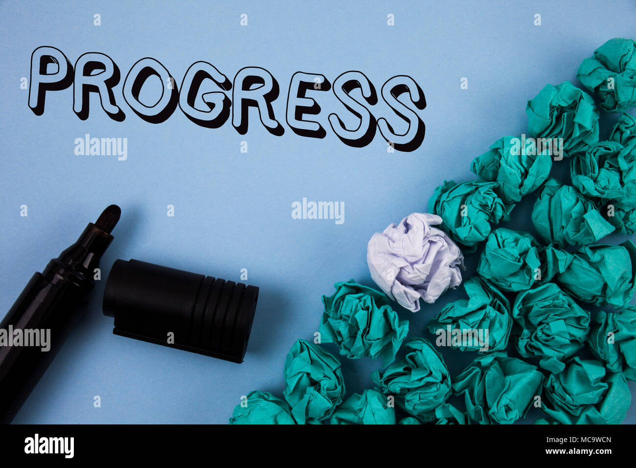 Handwriting text Progress. Concept meaning Depelopment Growth Process ...