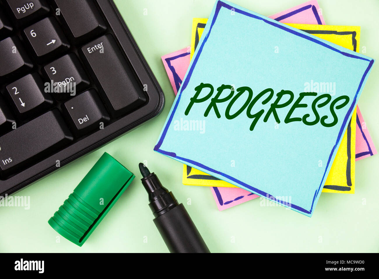 Handwriting text writing Progress. Concept meaning Depelopment Growth ...