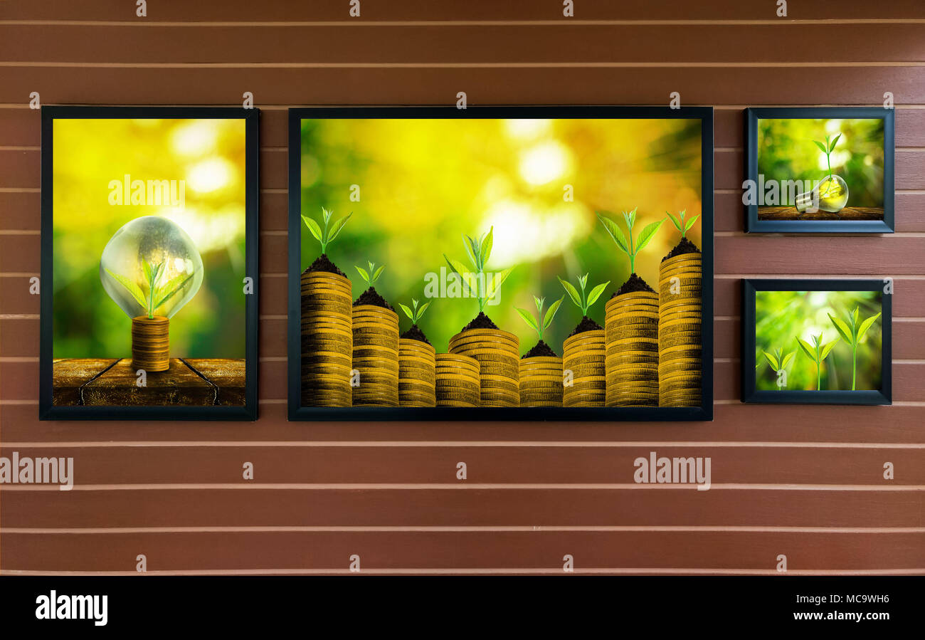 Picture of investment, growth, rich, saving concept in picture frame on ...