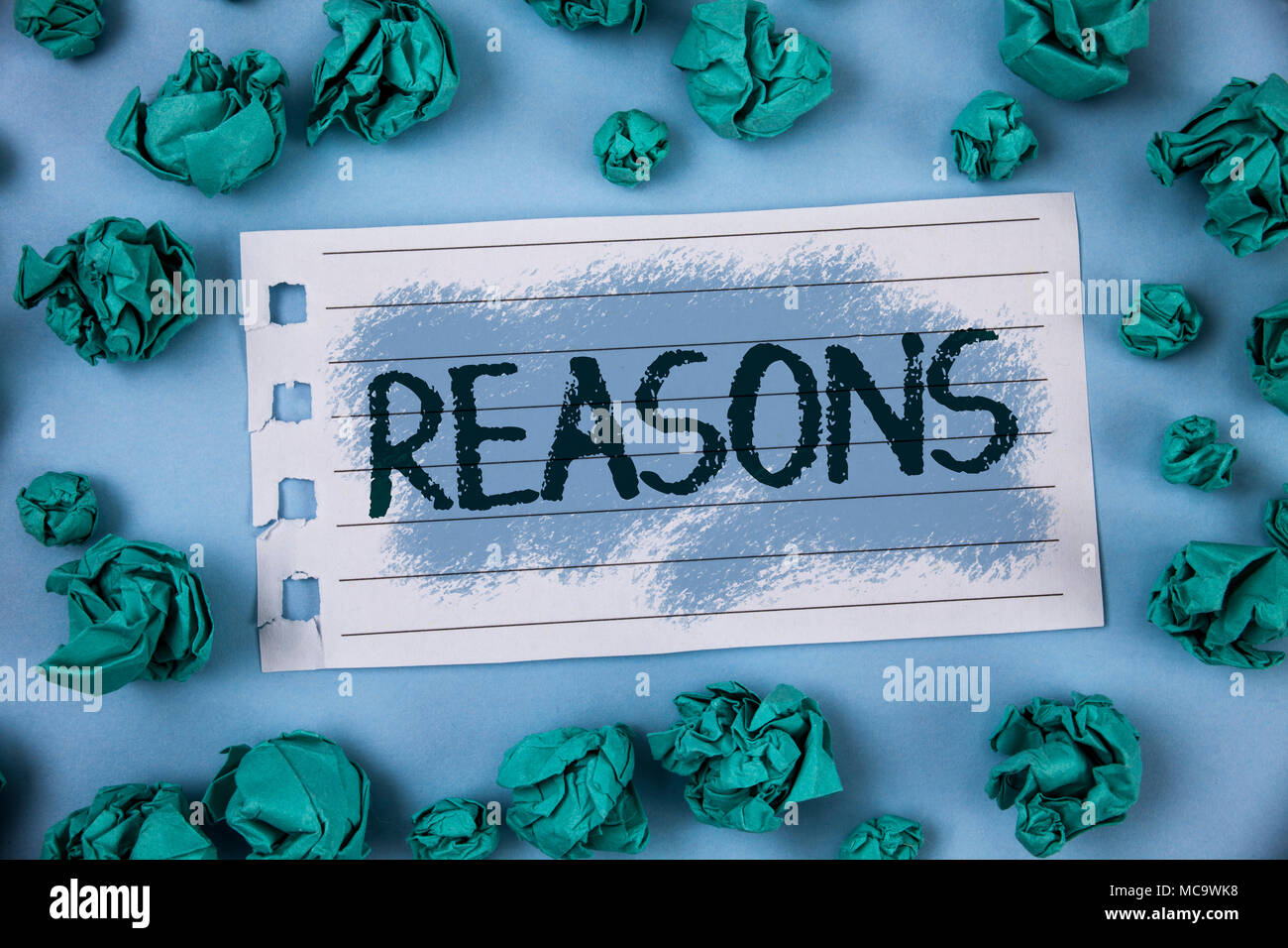 Text sign showing Reasons. Conceptual photo Causes Explanations ...