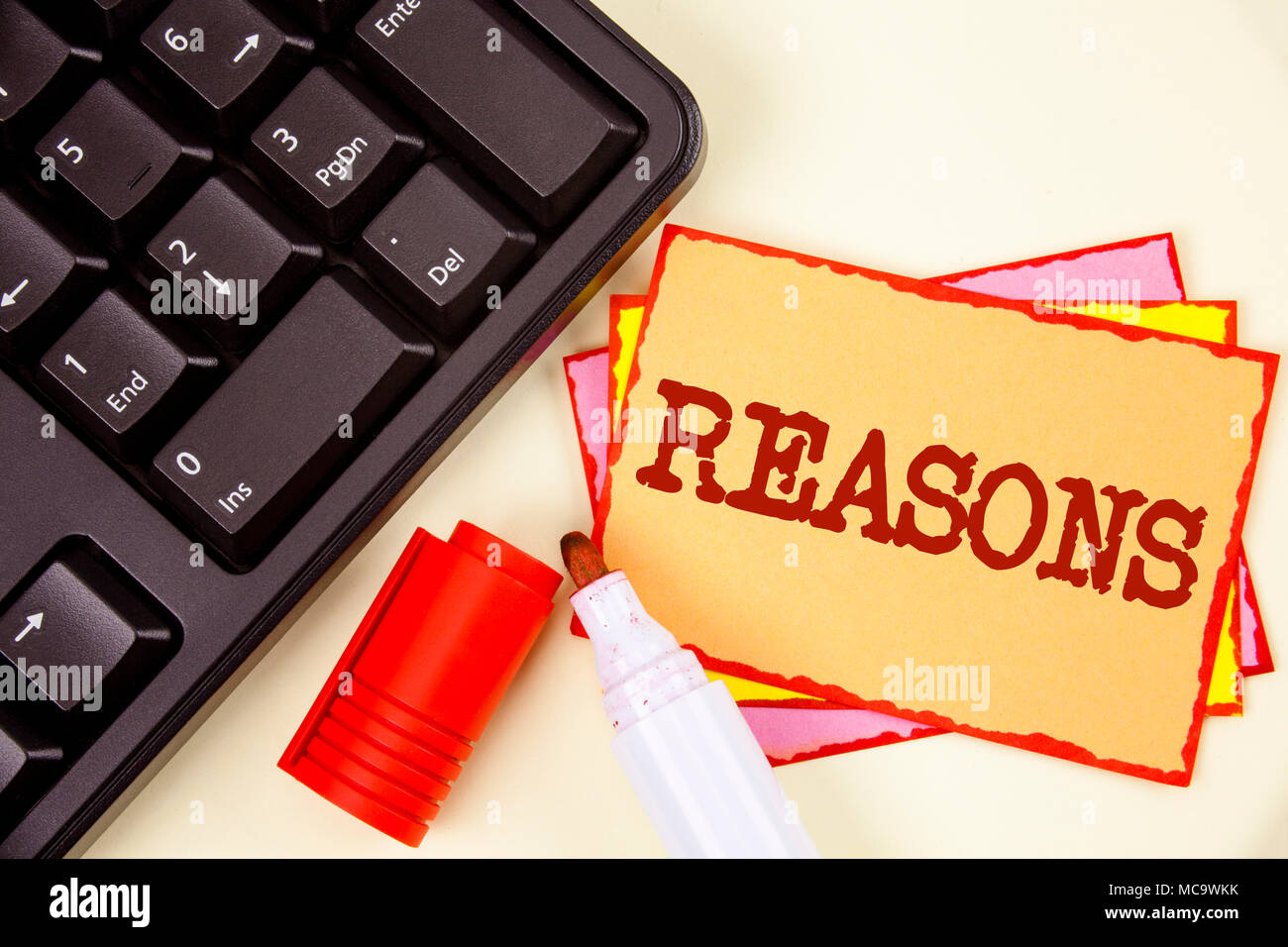 Word writing text Reasons. Business concept for Causes Explanations ...