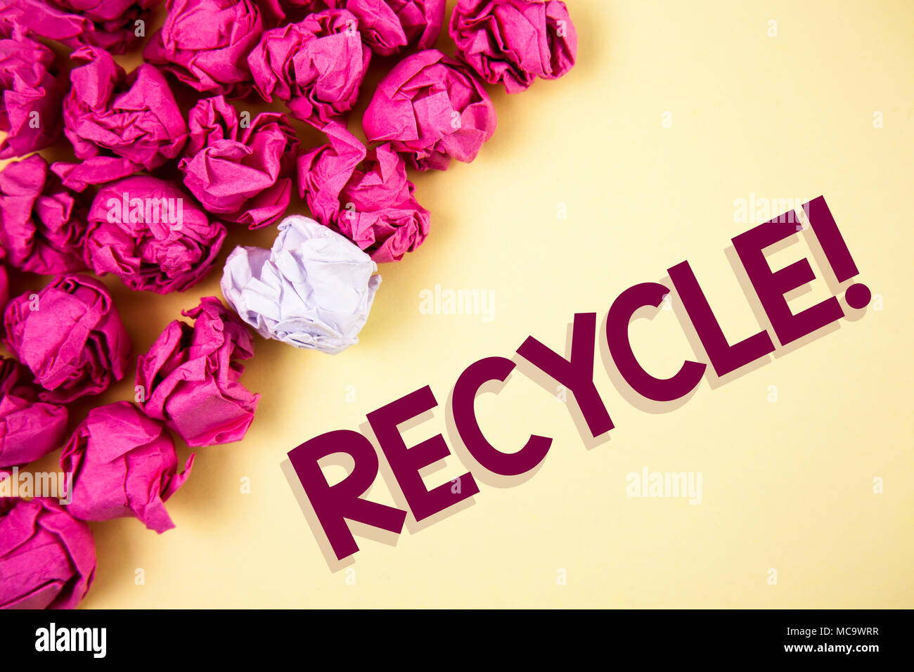 Word writing text Recycle Motivational Call. Business concept for ...