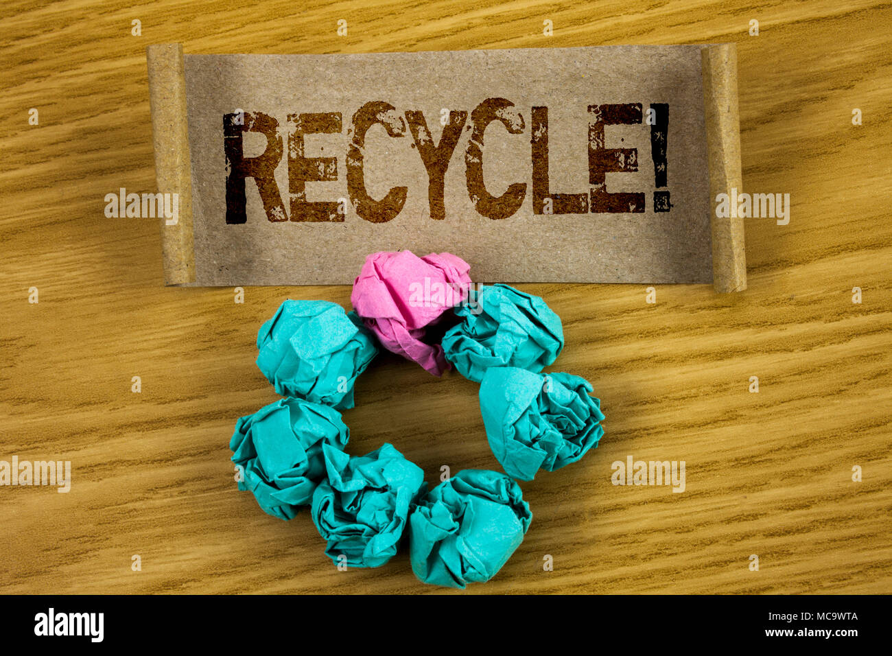 Writing note showing Recycle Motivational Call. Business photo ...