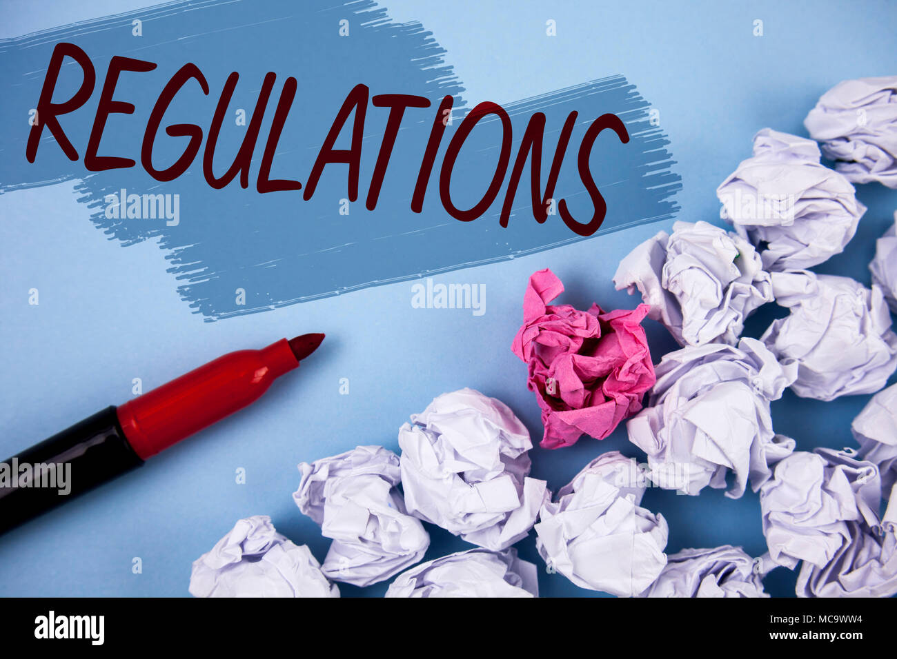 Text sign showing Regulations. Conceptual photo Rules Laws Corporate ...
