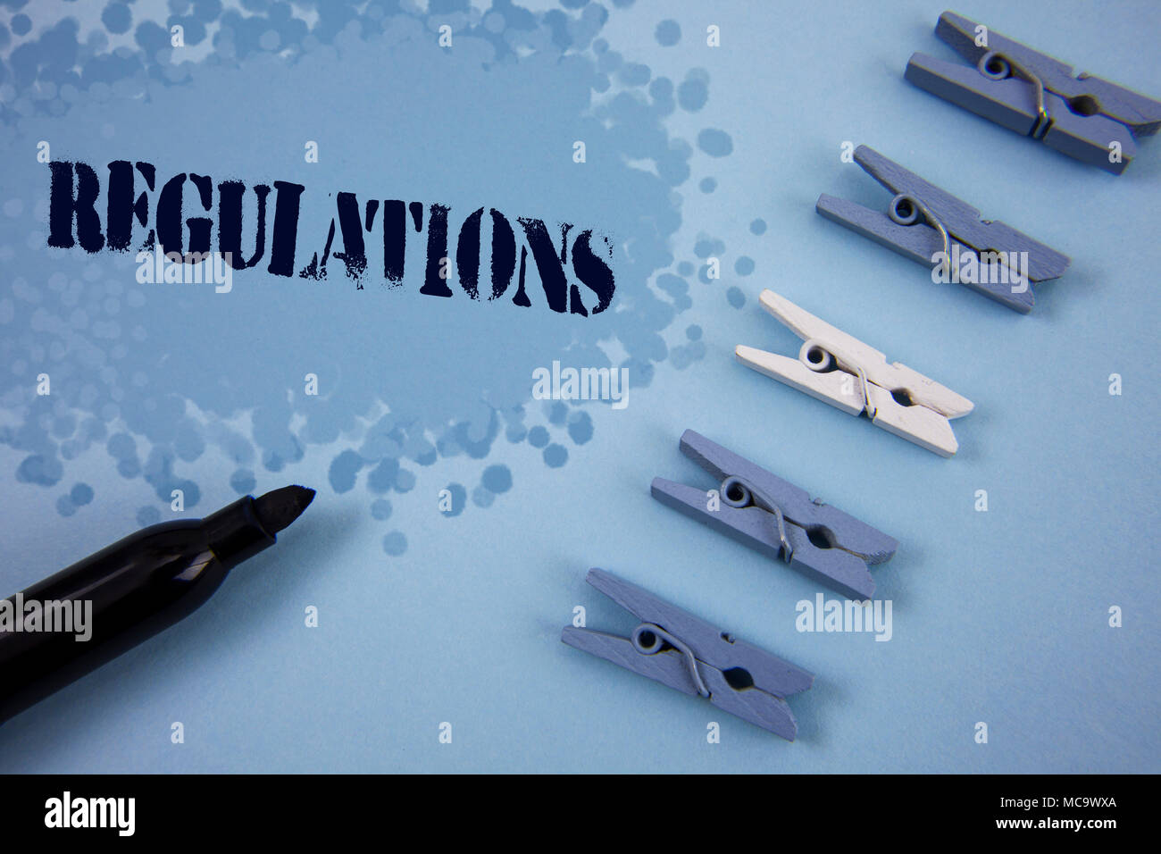 Writing note showing Regulations. Business photo showcasing Rules Laws ...