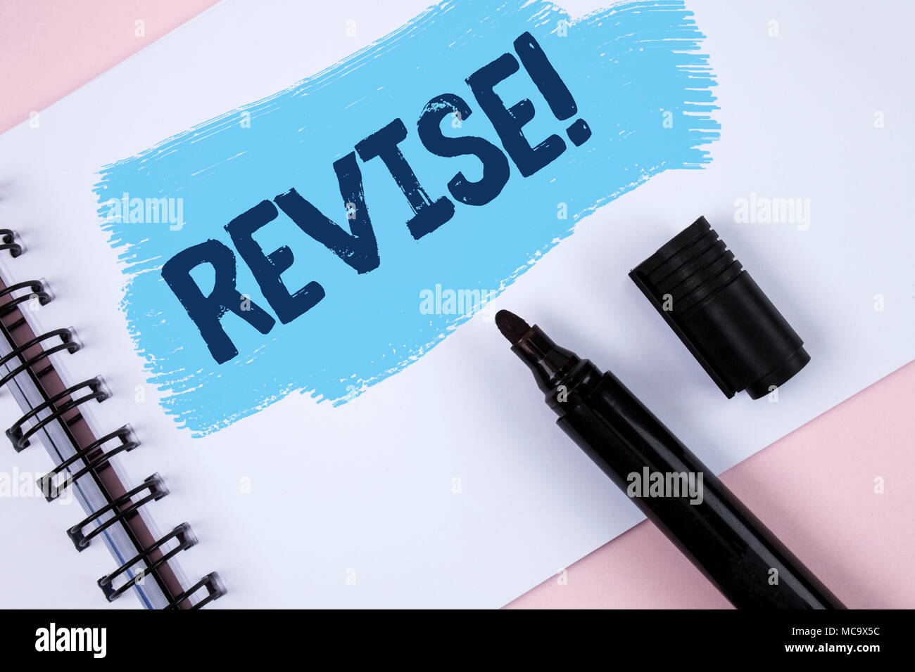 Text sign showing Revise Motivational Call. Conceptual photo Reconsider ...