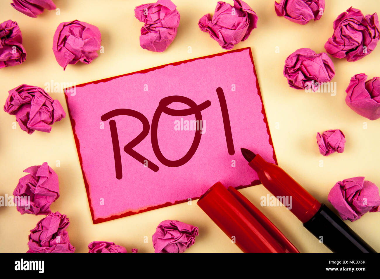 Word writing text Roi. Business concept for Return On Profit ...