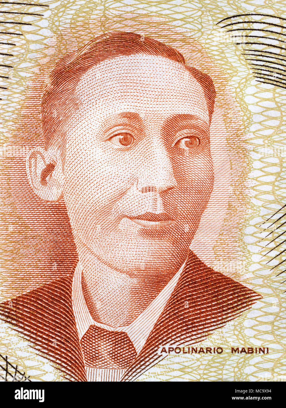 Apolinario Mabini portrait from old Philippine money Stock Photo - Alamy