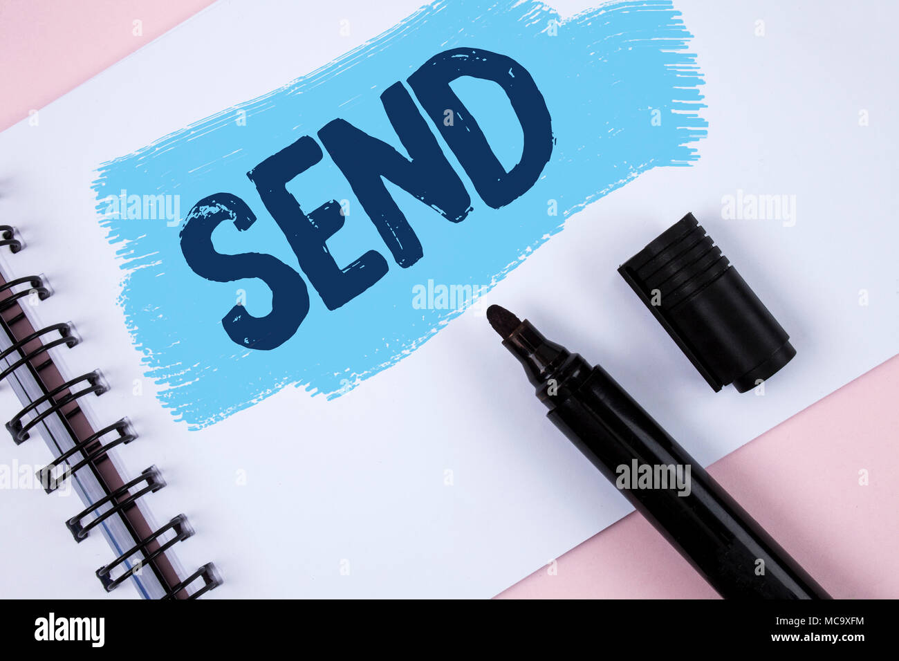 Text sign showing Send. Conceptual photo Arrange something to be ...