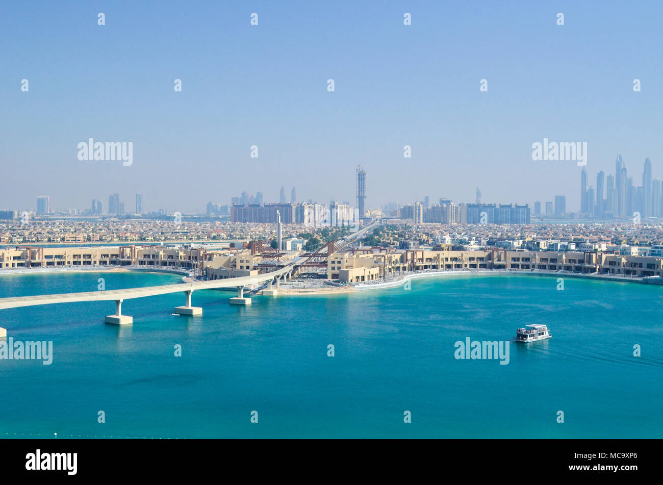 The view from Atlantis the Plam, Palm Jumeirah, Dubai, UAE Stock Photo ...