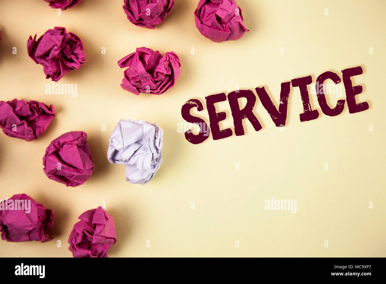 Writing note showing Service. Business photo showcasing Helping ...