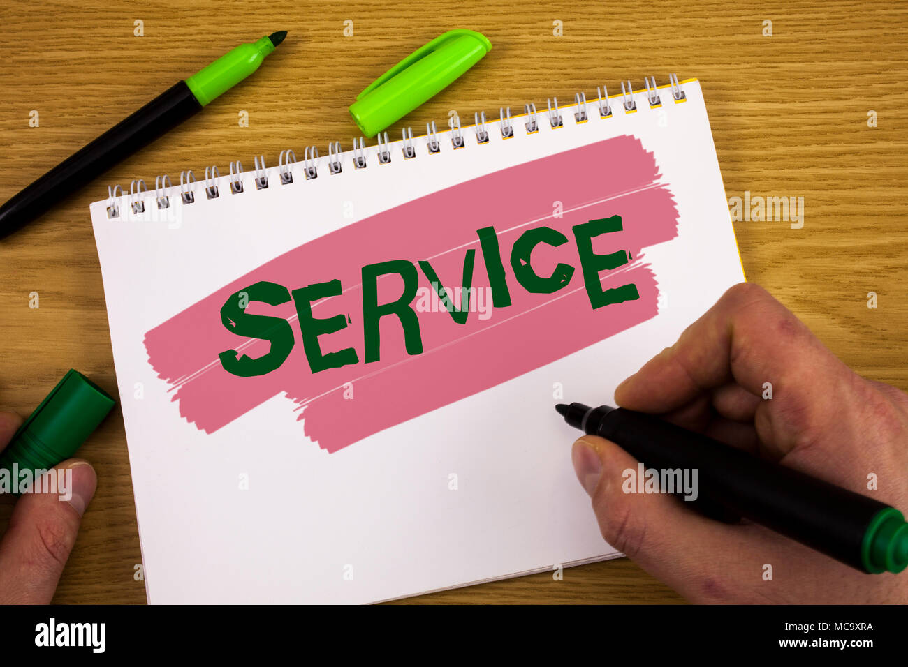 Conceptual hand writing showing Service. Business photo text Helping ...