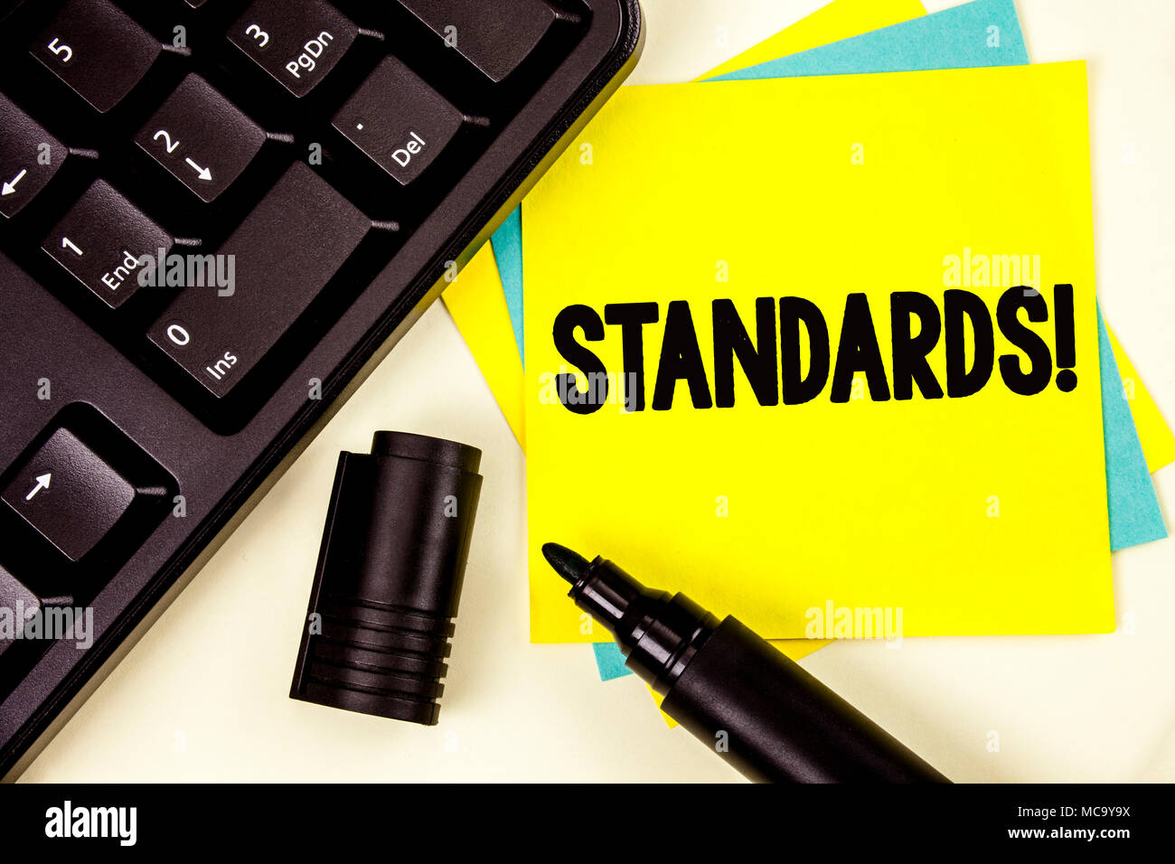 Writing note showing Standards Motivational Call. Business photo ...