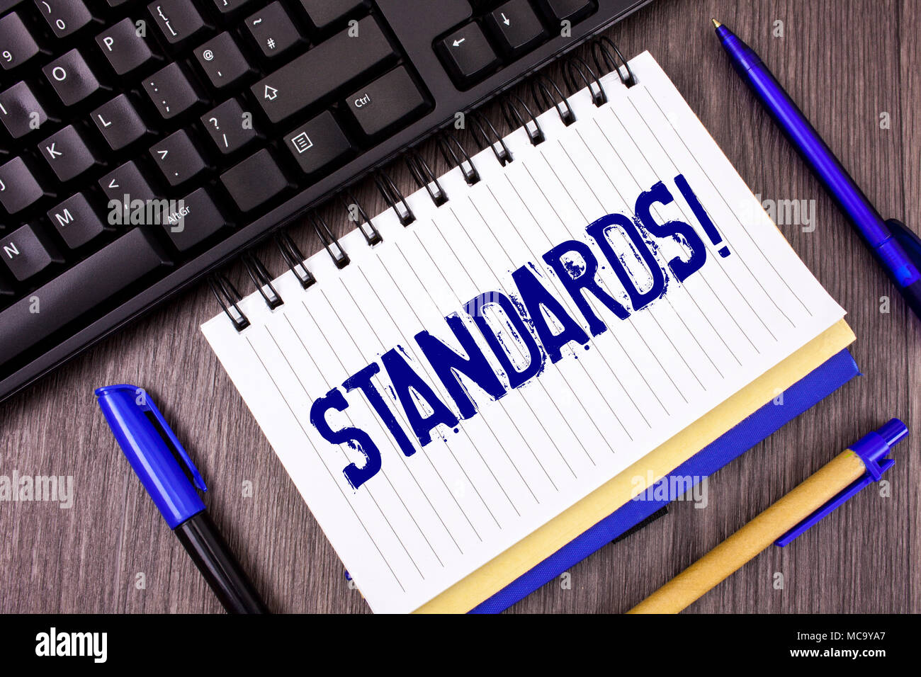 Word writing text Standards Motivational Call. Business concept for ...