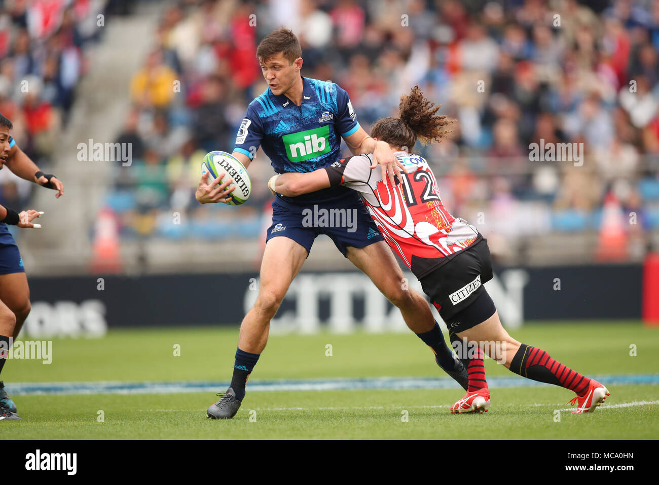 Tokyo, Japan. 14th Apr, 2018. Matt Duffie (Blues) Rugby : 2018 Super ...