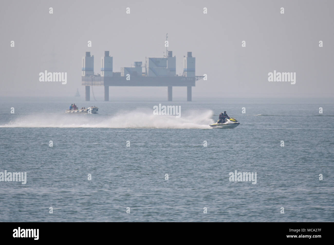 Warm sunny weather has arrived in Southend, though misty over the ...