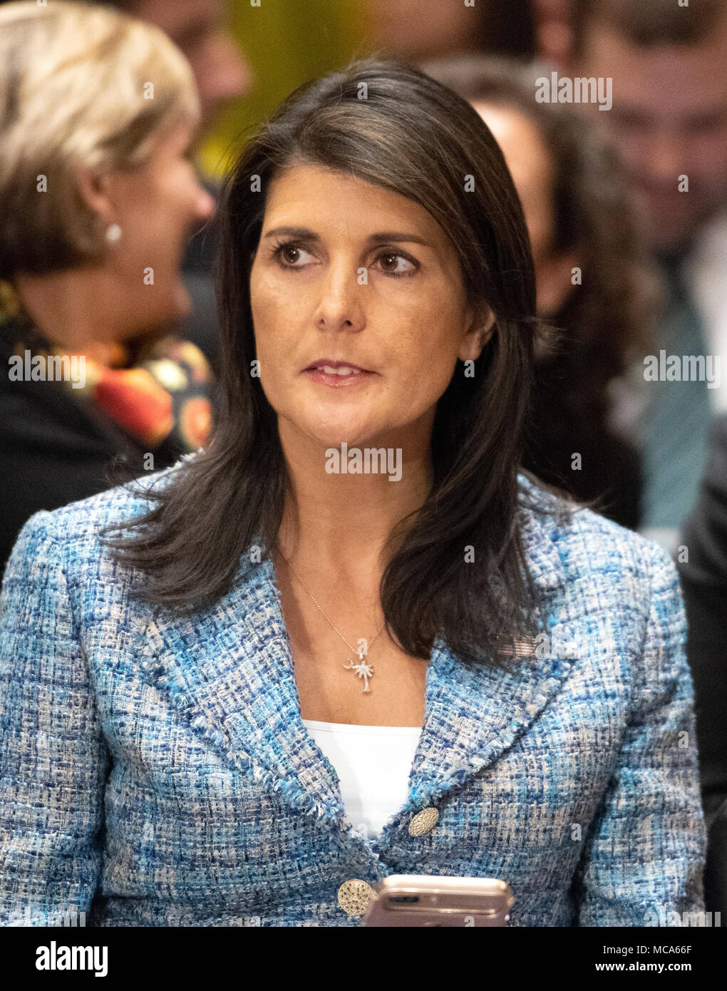 Washington, USA. 12th Apr, 2018. United States Ambassador to the United ...
