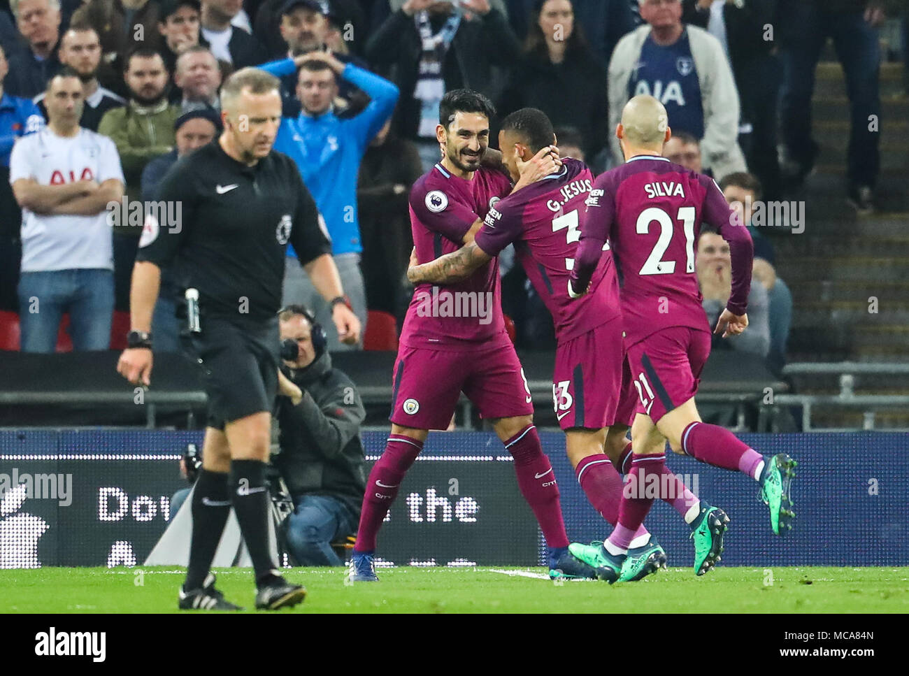 London, UK. 14th Apr, 2018. Ilkay Gundogan of Manchester City ...