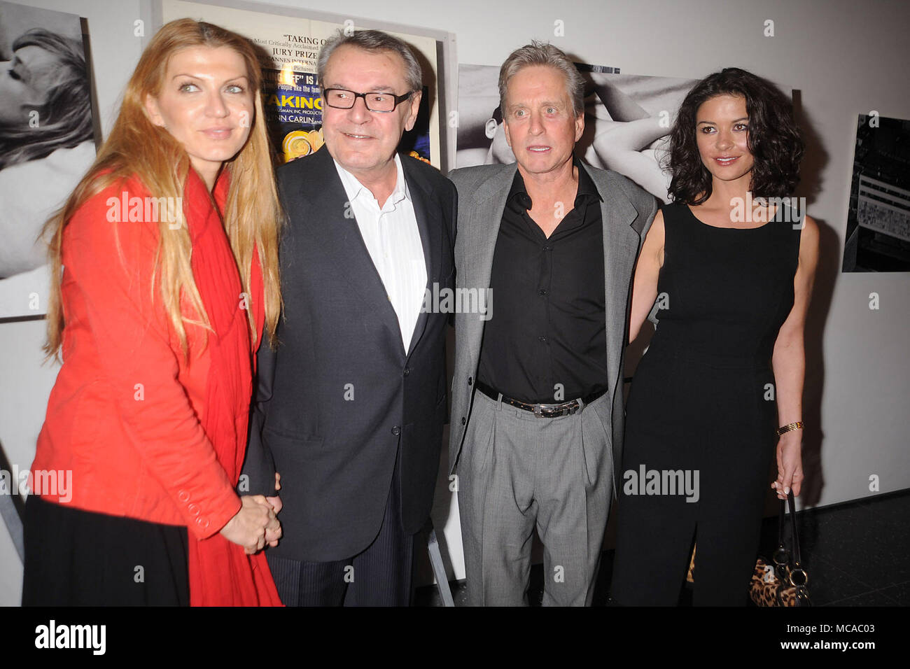 NEW YORK - FEBRUARY 15: (L- R) Martina Zborilova, Writer/Director Milos ...