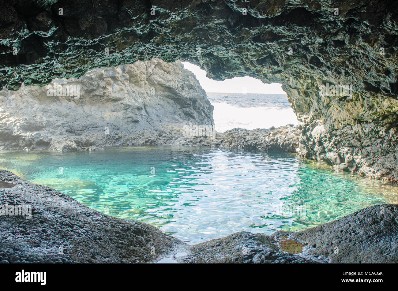 Charco Azul, Blue Pool, a natural pool with turquoise water in El ...