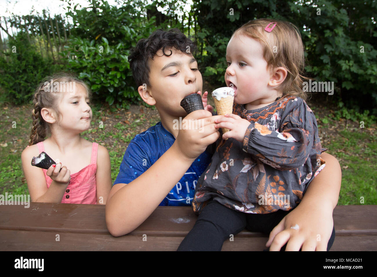 Kids Eating Ice Cream