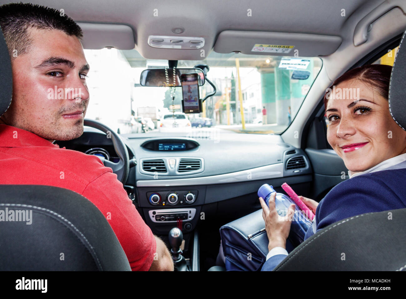 Uber driver and woman hi-res stock photography and images - Alamy