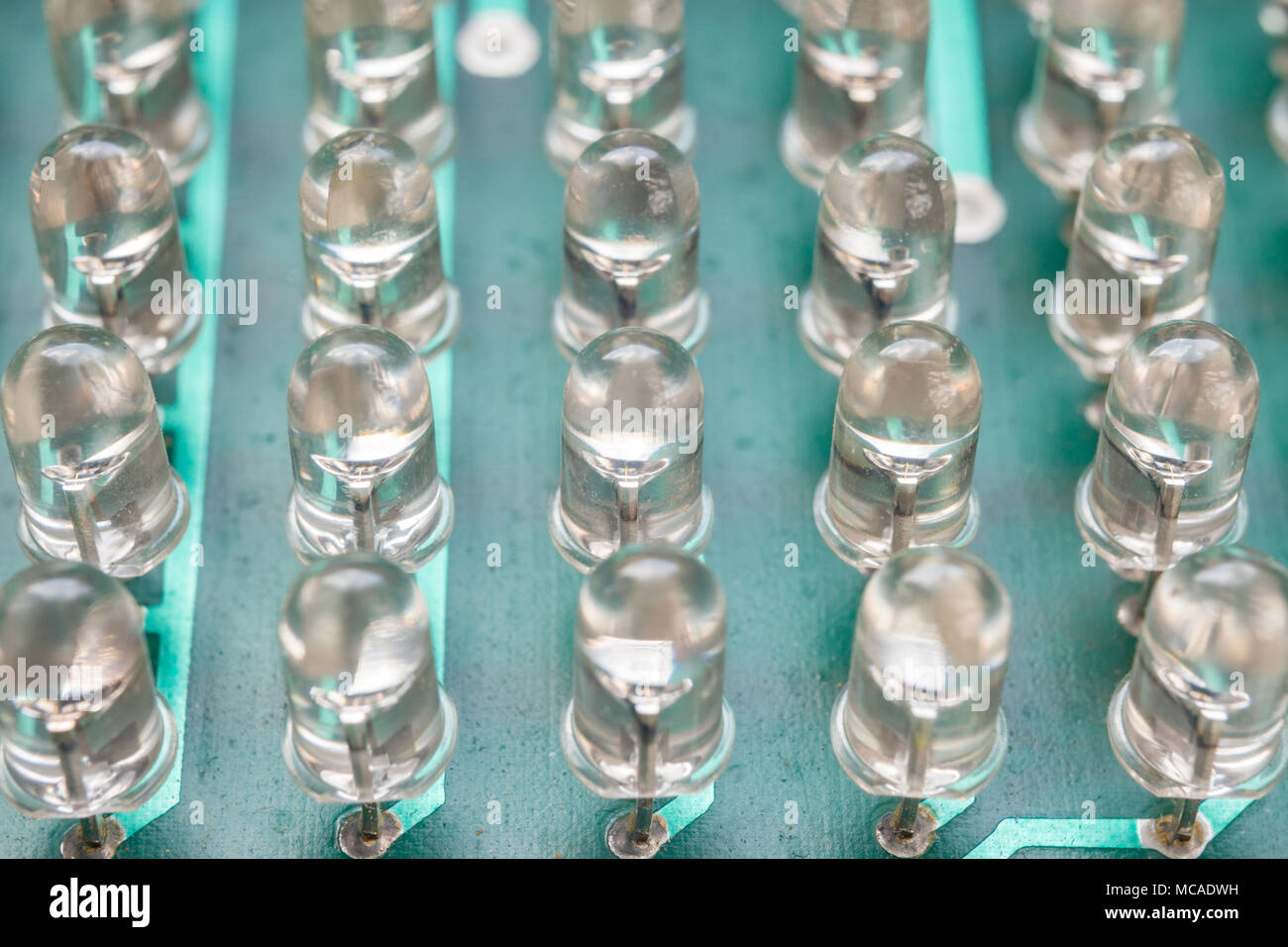 Row of LED diodes on circuit board Stock Photo - Alamy