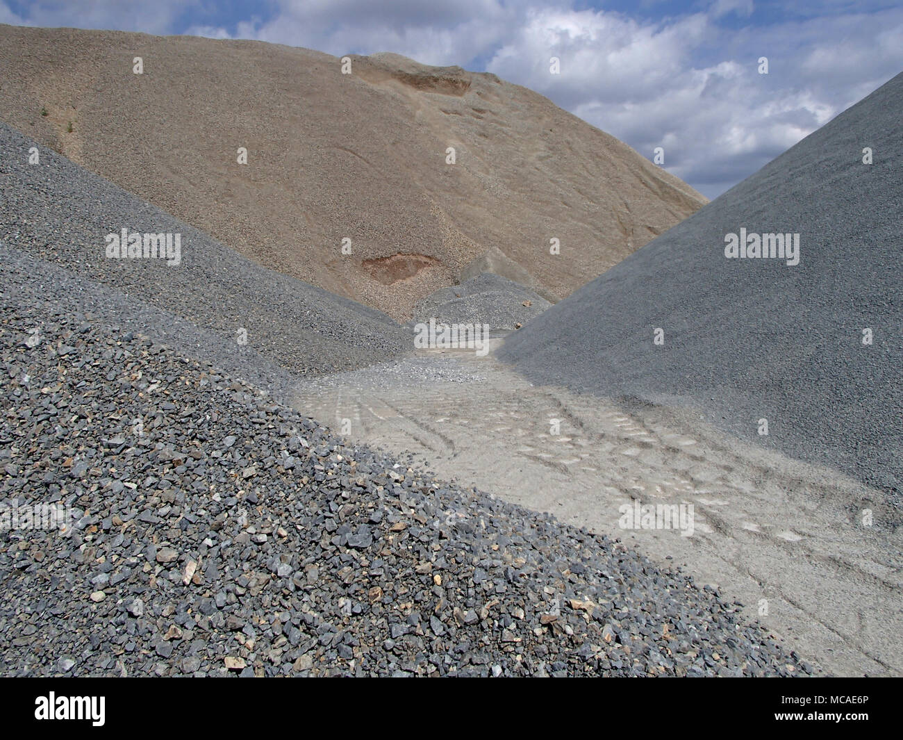 Mineral Heaps in Industrial Stone-Pit Park Stock Photo - Alamy