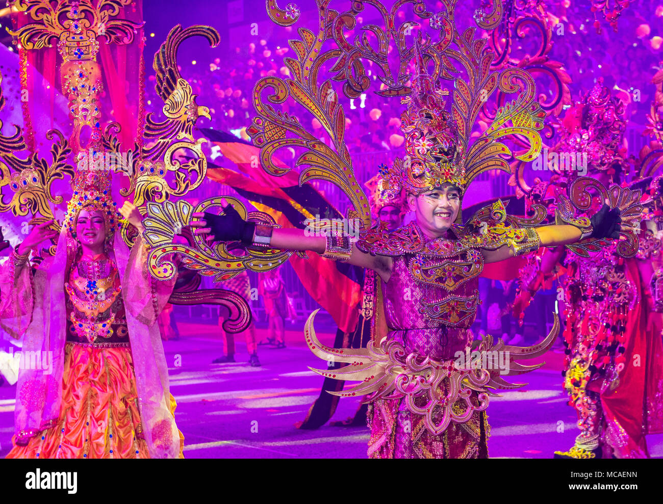 Participants in the Chingay parade in Singapore Stock Photo - Alamy