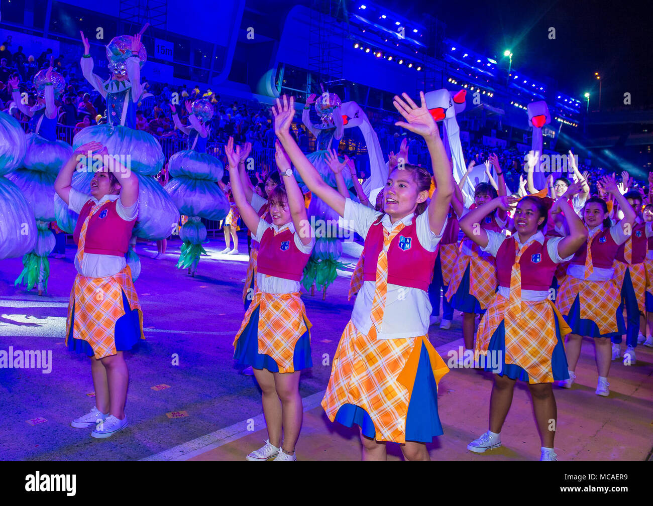 Participants in the Chingay parade in Singapore Stock Photo - Alamy