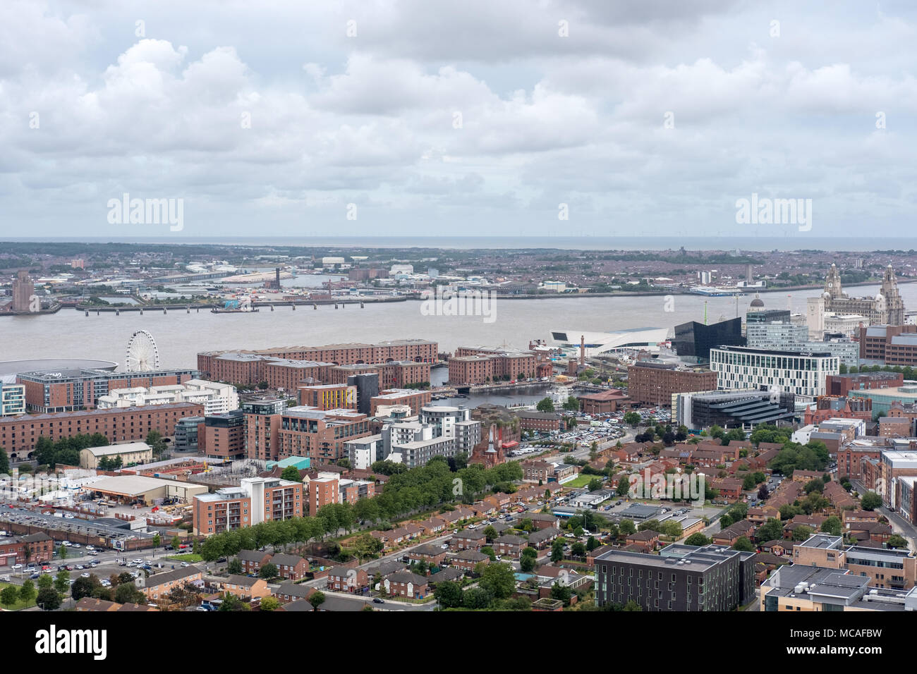 Aerial View of the City of Liverpool, United Kingdom Stock Photo - Alamy