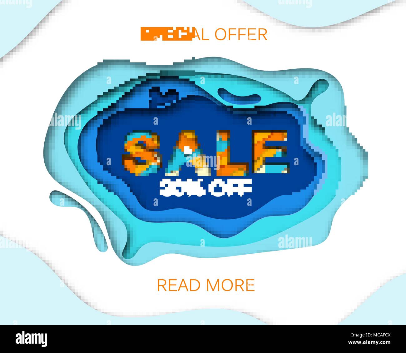 Paper cut layout Sale concept. Vector EPS 10 Stock Vector Image & Art ...