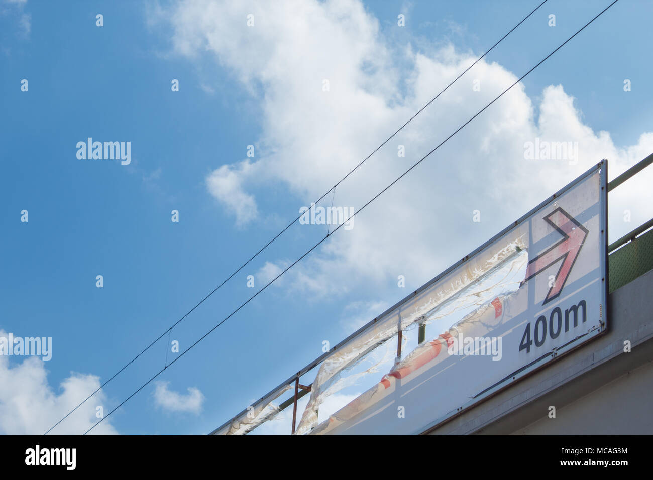 Broken road sign hi-res stock photography and images - Alamy