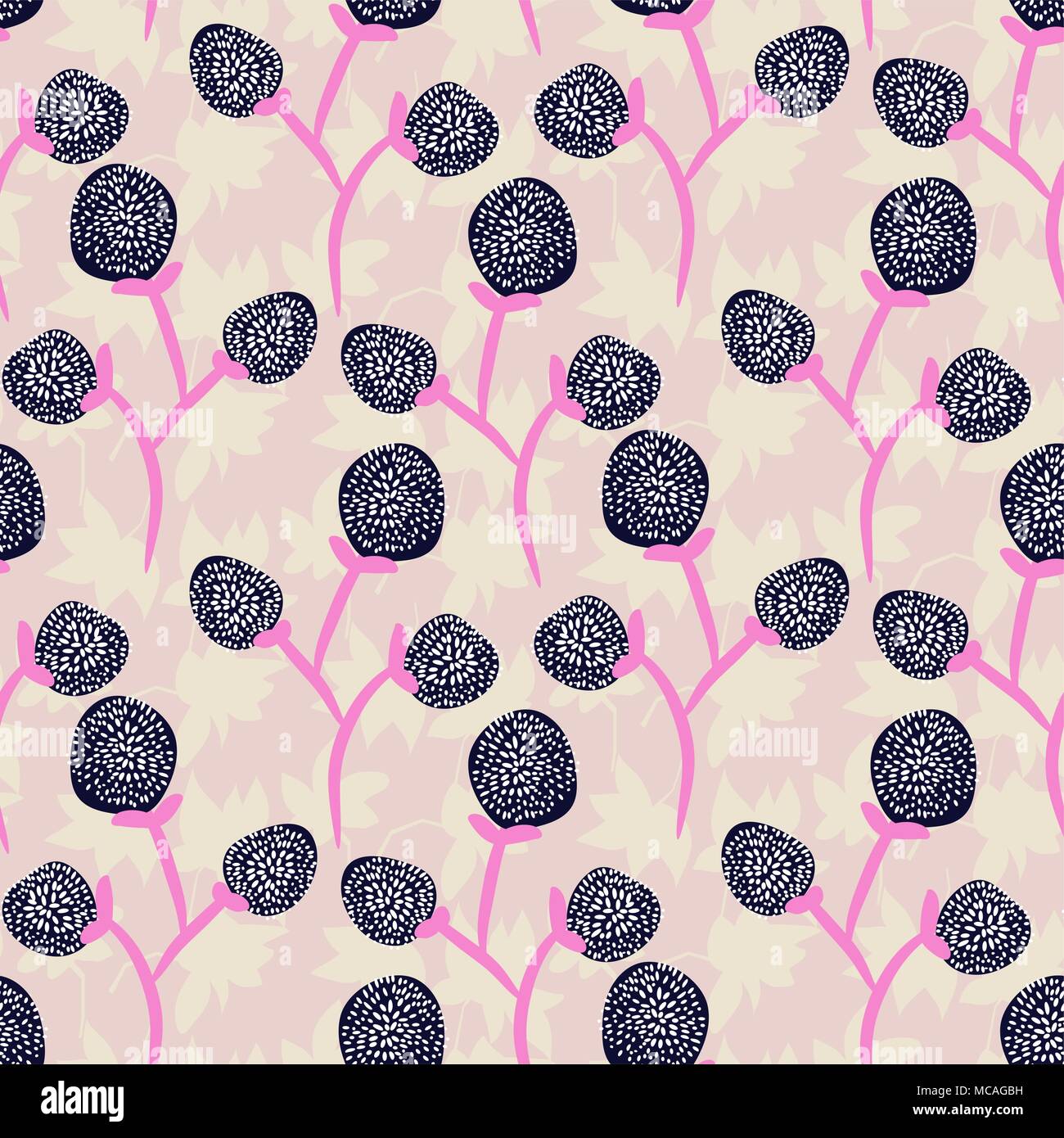 Purple flower seamless pattern design Stock Vector Image & Art - Alamy