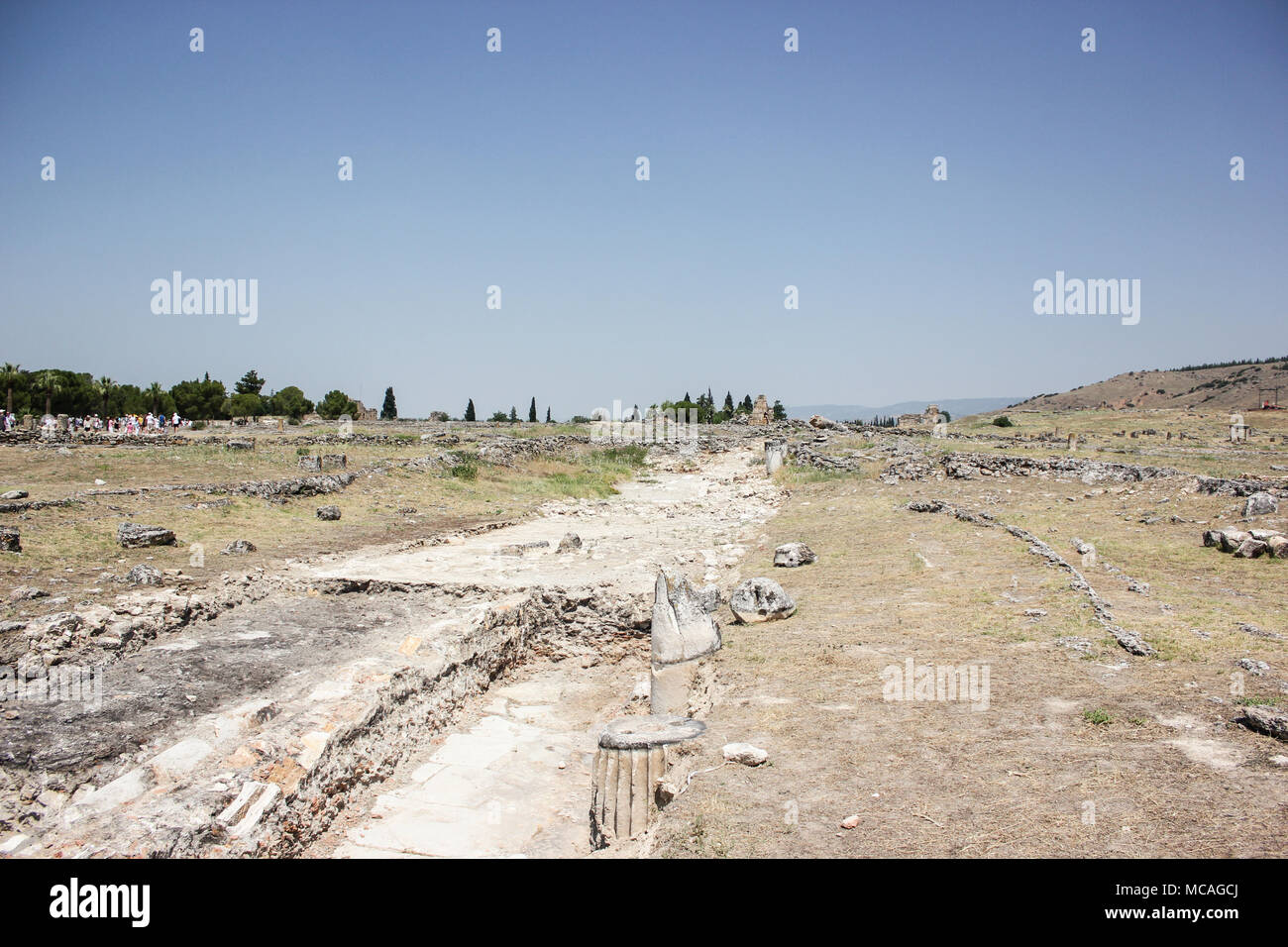 the ancient destroyed city of Hierapolis in Turkey Stock Photo - Alamy