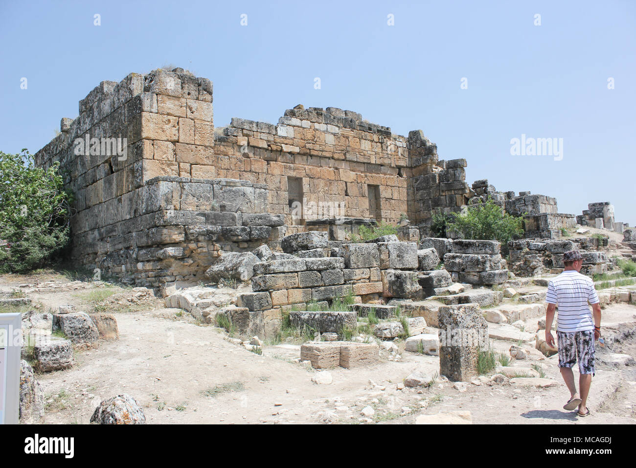 the ancient destroyed city of Hierapolis in Turkey Stock Photo - Alamy