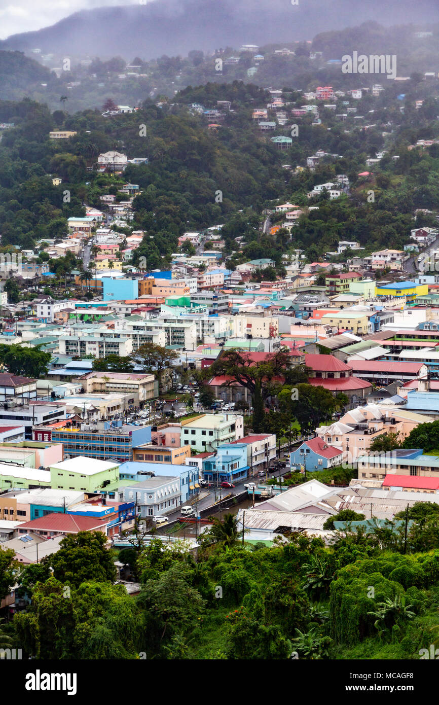 The Colorful City of Castries on St Lucia Stock Photo - Alamy