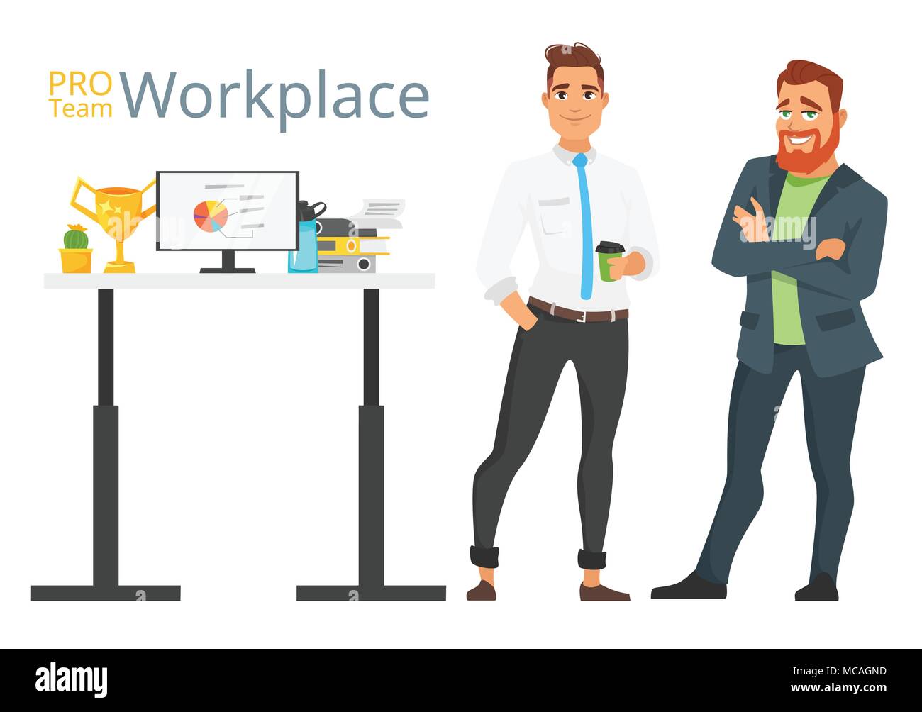 Vector cartoon style illustration of professional businessman ...