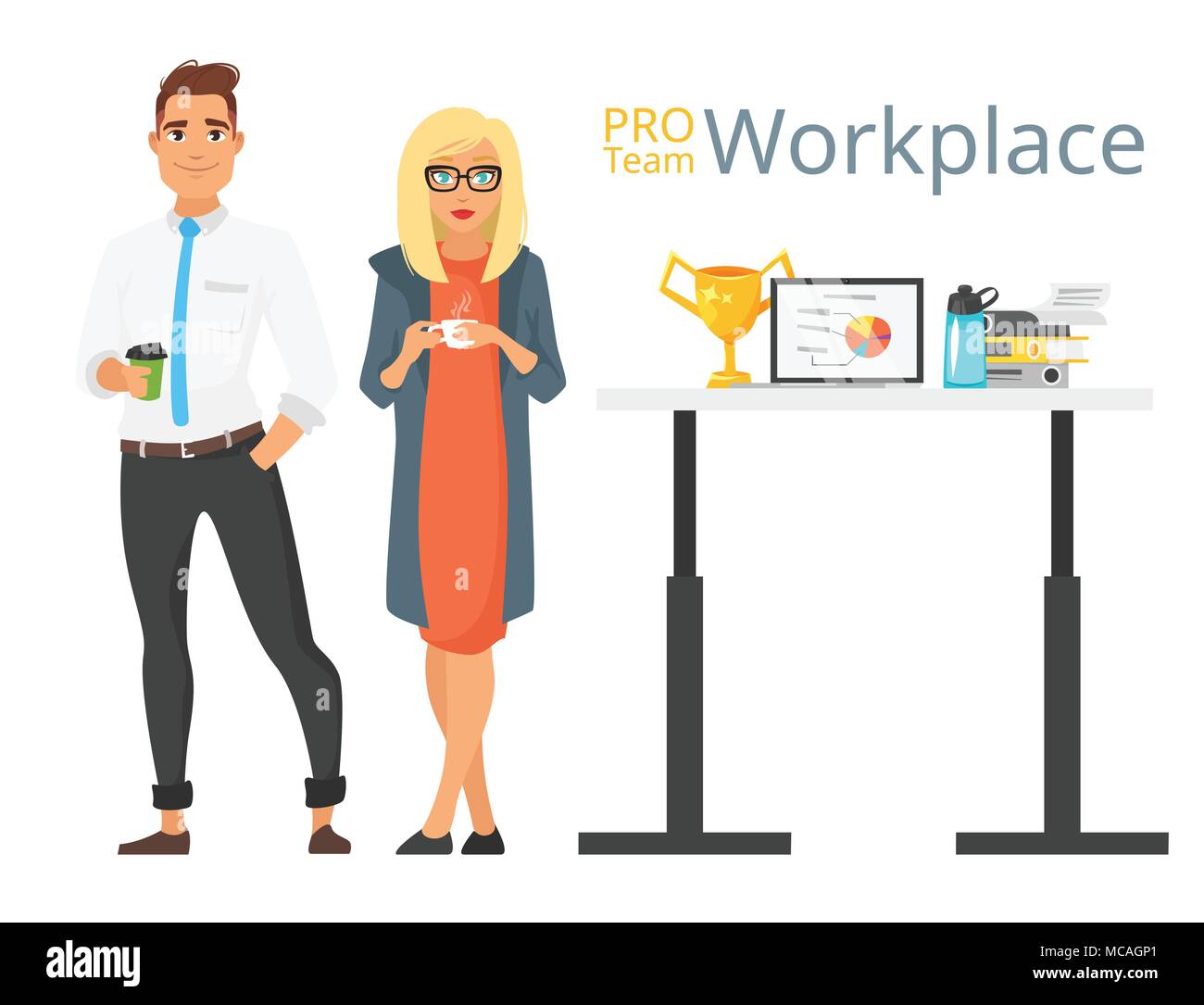 Vector cartoon style illustration of professional businessman ...